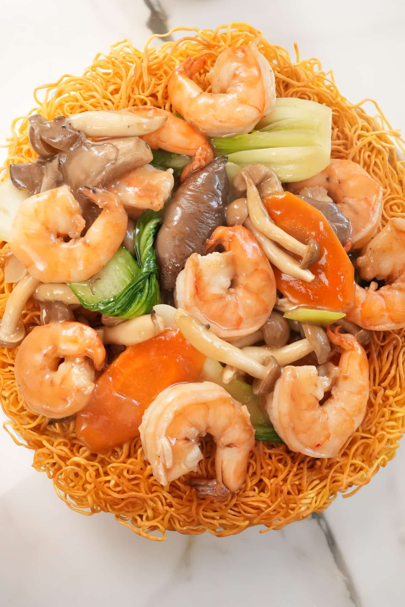 Hong Kong Style Shrimp Chow Mein Noodles - CJ Eats Recipes