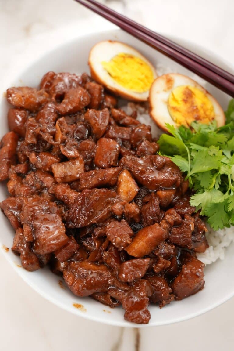 Lu Rou Fan (Taiwanese Braised Pork Rice) - EASY! - CJ Eats Recipes