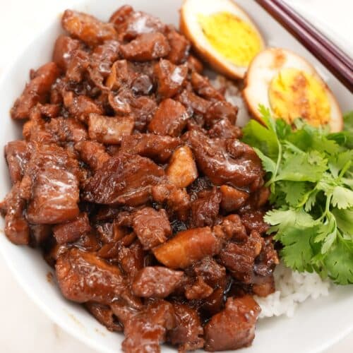 Lu Rou Fan (Taiwanese Braised Pork Rice) - EASY! - CJ Eats Recipes