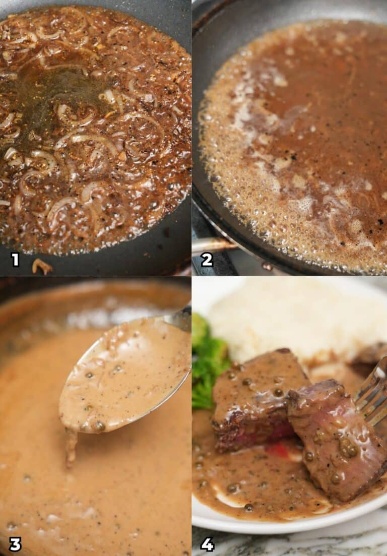 Creamy Peppercorn Sauce for Steak (VIDEO) - CJ Eats Recipes