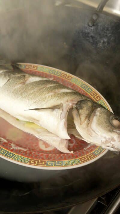Chinese Sizzling Oil Steamed Fish (VIDEO)