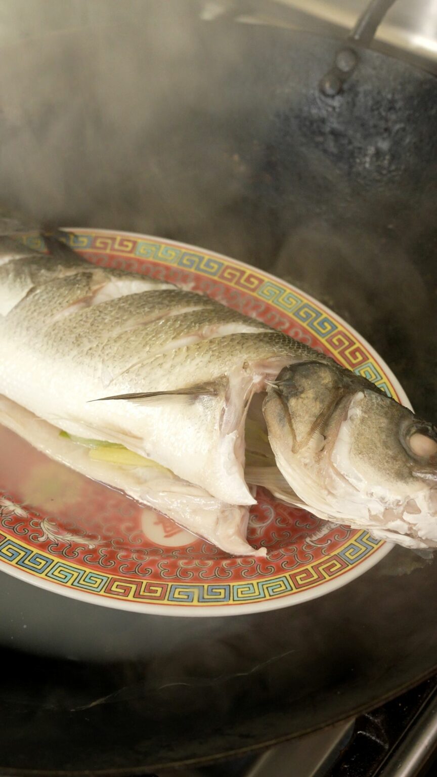 Chinese Sizzling Oil Steamed Fish (VIDEO)