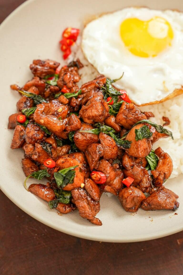 Thai Basil Chicken (Gai Pad Krapow) - Easy in 20 Min! (VIDEO) - CJ Eats ...
